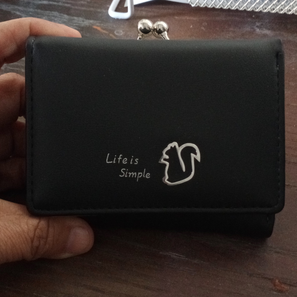 Miniso Black Small Wallet Clutch For Coins. - Gem